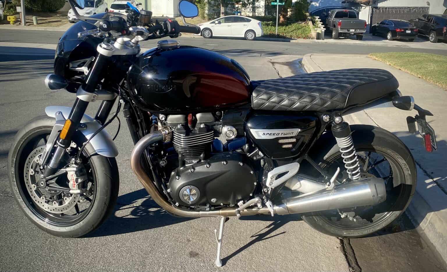Elite Genuine Leather Seat | Triumph Speed Twin | Omega Racer