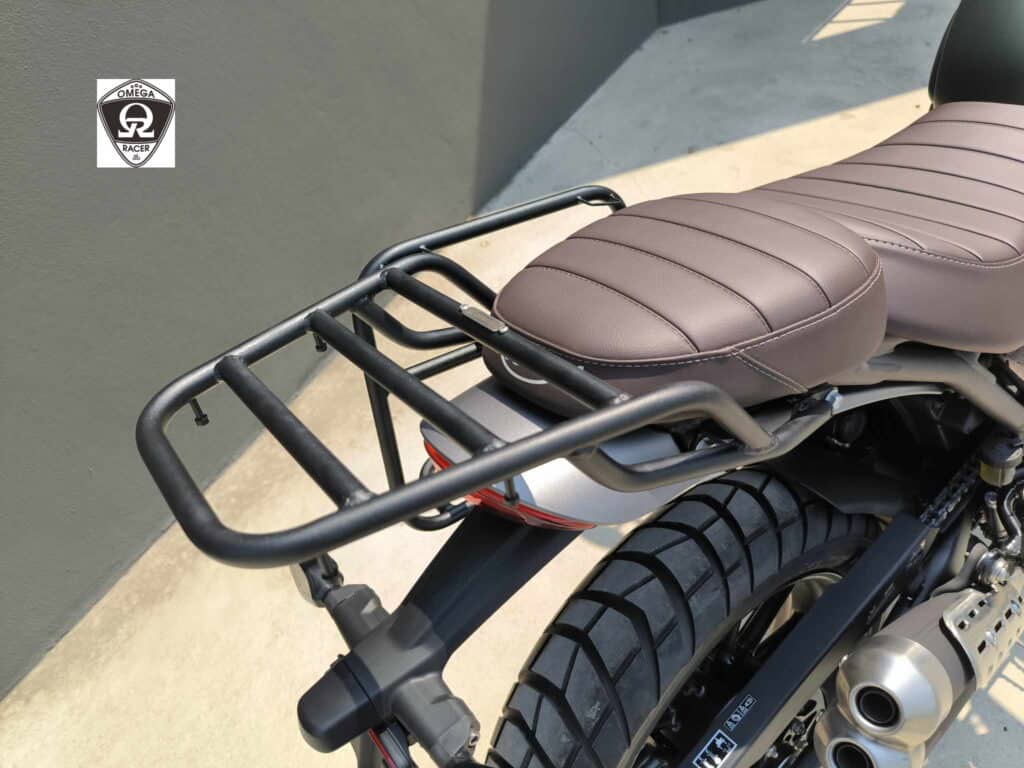 Triumph Speed/Scrambler 400 - Rear Luggage Rack1 | Omega Racer Custom ...